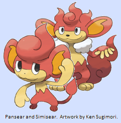 Pansage, Pansear, Panpour, Simisage, Simisear and Simipour – Pokémaniacal